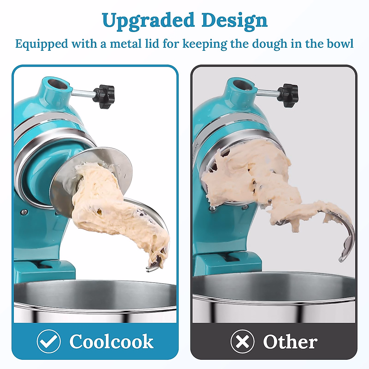 Coolcook Stainless Steel Dough Hook for Kitchenaid Stand Mixer, Fits 4.5-5Qt Tilt-Head Stand Mixer attachments for kitchenaid mixer, Dishwasher Safe for Kitchen aid Accessories and Attachments