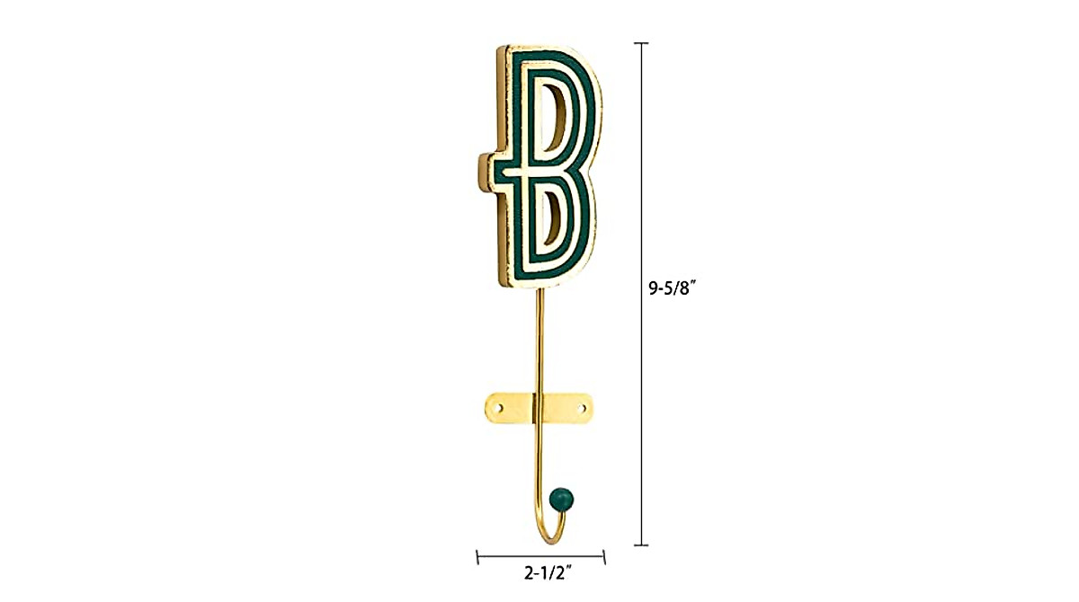 COLLECTIVE HOME Monogram Wall Hooks - Stylish Decor