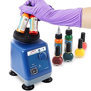 FOUR E'S SCIENTIFIC LED Digital Vortex Mixer Speed 0-3000rpm, Orbital Diameter 6mm,Touch,Timer and Continuous Modes,with Platform Pad for Test Tubes and Small Vessels