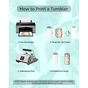 OFFNOVA 16oz Sublimation Can Cooler, 4-in-1 Sublimation Blanks Can Insulated White Stainless Steel Skinny Sublimation Tumbler, Beer Can Cooler