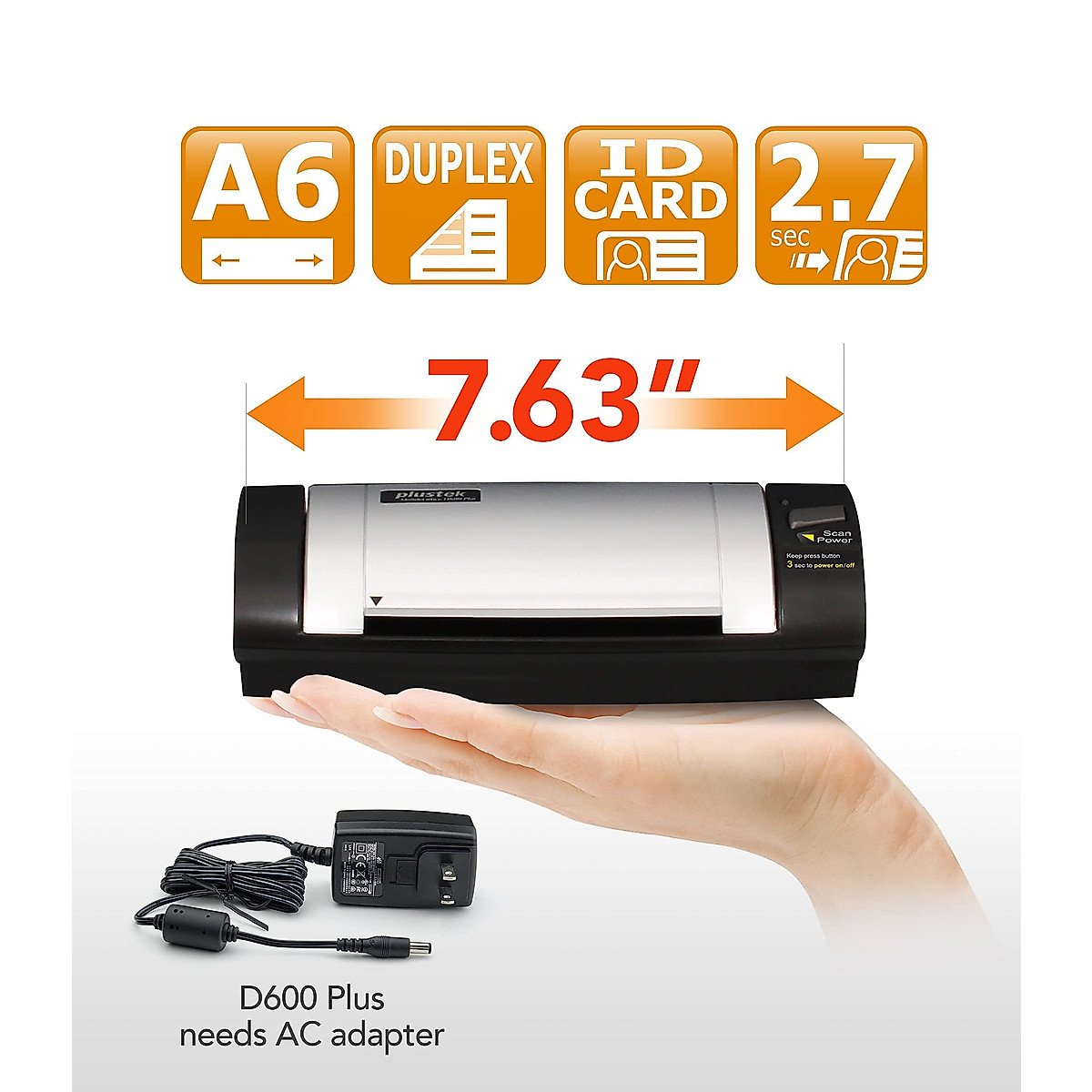 Plustek D600plus + ID Recognition Software - Duplex Card Scanner Reads US & Canadian Driver’s License/ID Card Automatically in 2.7 Seconds. Auto-populated into Data Fields and archived. Windows only