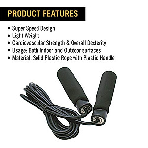 Everlast 9Ft Pvc Jump Rope, 9 feet (Black)