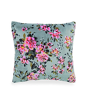 Vera Bradley Women's Decorative Throw Pillow With Removeable Hypoallergenic Insert, Rosy Outlook, One Size