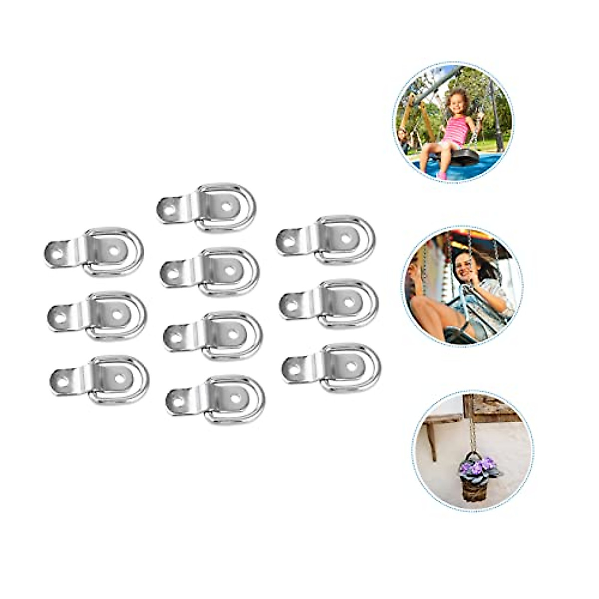 BESPORTBLE Heavy Duty Garment Rack 10pcs Pull Ring Stainless Steel Hangers Heavy Duty Clothes Hanger Rack Multi Purpose Hanger Heavy Duty Steel d Rings D Type Buckles