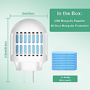 Simashts Mosquito Repellent, Mosquito Repeller Indoor Outdoor USB Powered for Home, Office