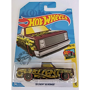Hot Wheels 2019 Hw Art Cars '83 Chevy Silverado, 247/250 Maroon