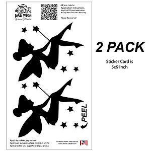 Bad Fish Custom Decals 0105-2 Pack Sticker Card Lightswitch Vinyl Decal Sticker Tinkerbell Fairy – for Light Switch, outlets or Any Ledge - Wall, Vehicle, Computer, Home Decor, Bedrooms or Nursery