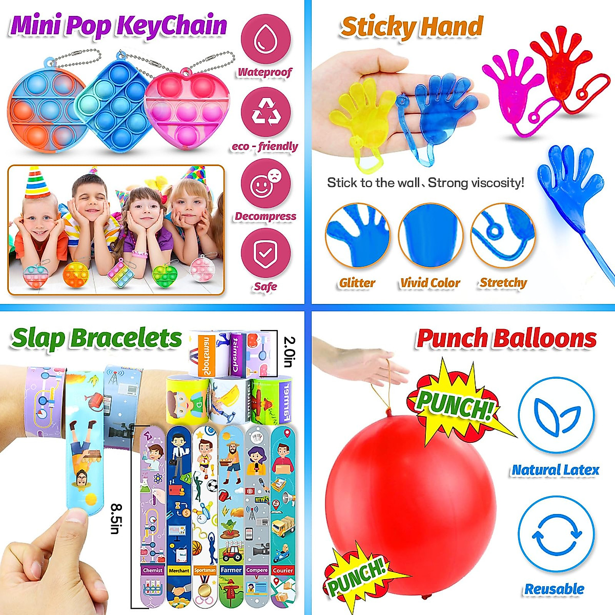 Erosbon 1000pcs Party Favors for Kids, Fidget Toys Pack,Bulk Toys Goodie Bag Stuffers,Prize for Kids Treasure Box Toys for Classroom Rewards ,Birthday Party Gift, Carnival Prize, Pinata Pinata Filler