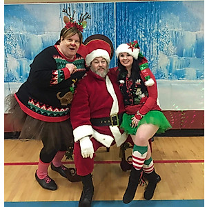 Christmas Tulle Tutu Skirt for Women for Cosplay Party Multi-Layer Frilly Green M