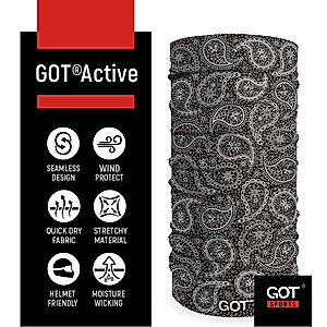 Paisley Face Mask - Sun Wind Dust Protection Reusable Mask for Men & Women - Works as Neck Gaiter, Headwear, Balaclava - Ski ATV Riding Mask (Paisley)