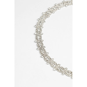 Rhinestone Belt Sliver Sparkly Crystal Dimonad Belt for Women Dresses Wedding Dress Bridal Belt Sliver Loop