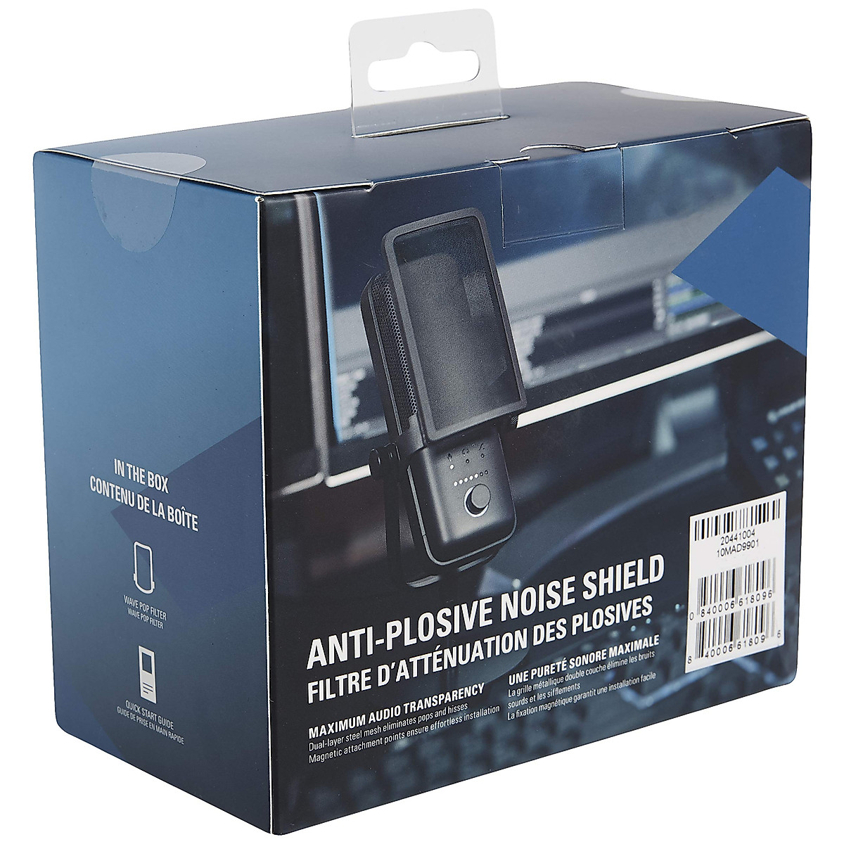 Elgato Pop Filter - Anti-Plosive Noise Shield Eliminates Pops and Hisses, Dual-Layer Steel Mesh with Magnetic Attachment Points, Custom Built for Elgato Wave:1/3, Black