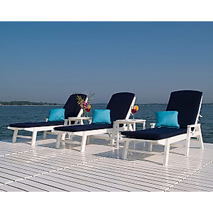 POLYWOOD NCC2280MA-P Nautical Arms Chaise, 78.5in. x 27in. x 39in, Black