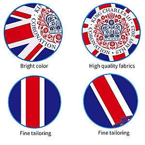 King Charles Coronation Baking Apron, Union Jack Printed Cooking Aprons Union Jack Cooking Cover for King Charles III Coronation Party Baking BBQ Garden Street Party Commemorative Souvenir (C)