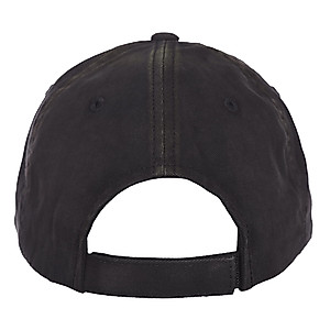 Checkered Flag Sports Men's Ford Raised Logo Cap Adjustable Distressed Black Fabric Hat, 0-8