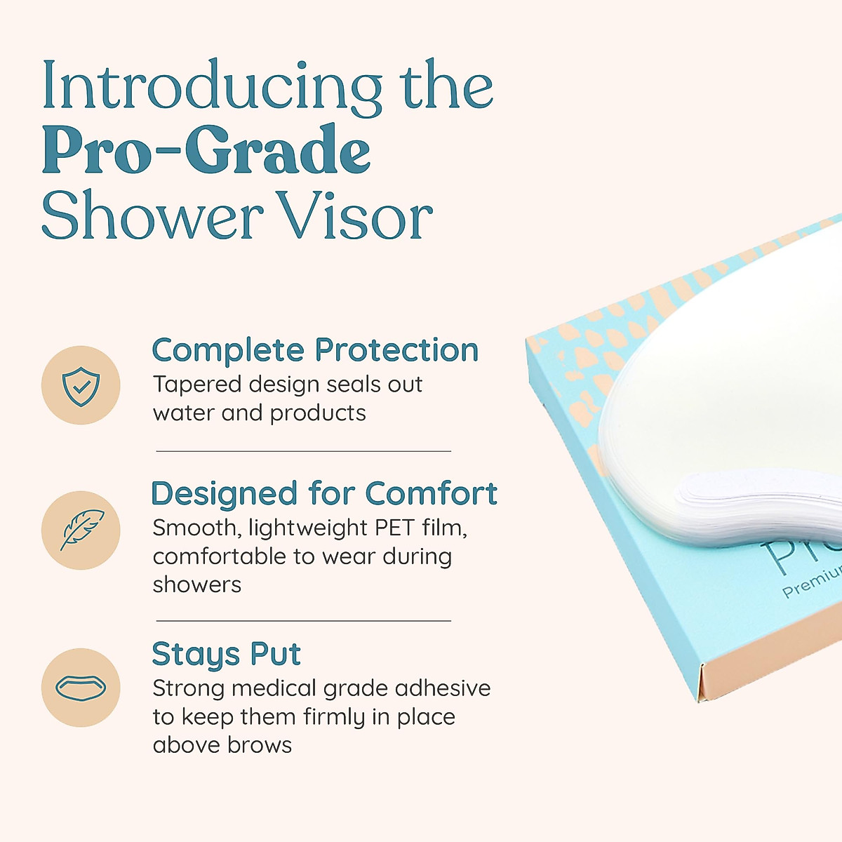 Eyelash Shield Shower Visor For Adults - 100 Eye Shields for After Surgery Shampoo, Microblading Supplies Permanent Makeup Supplies - Lash Guard - Eyelash Protector - Eye Shield After Cataract Surgery