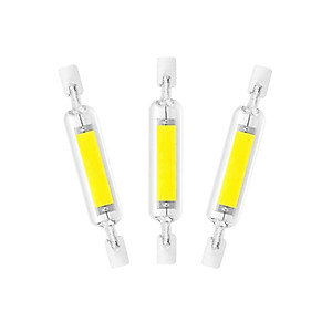 78mm 10W R7S LED Bulb 100W Halogen Equivalent 78mm J-Type 10W 120V R7S Base 6000K Cool White J Type T3 78mm Double Ended Flood Light Bulbs 360°Beam Angle Landscape Lights, Pack of 3