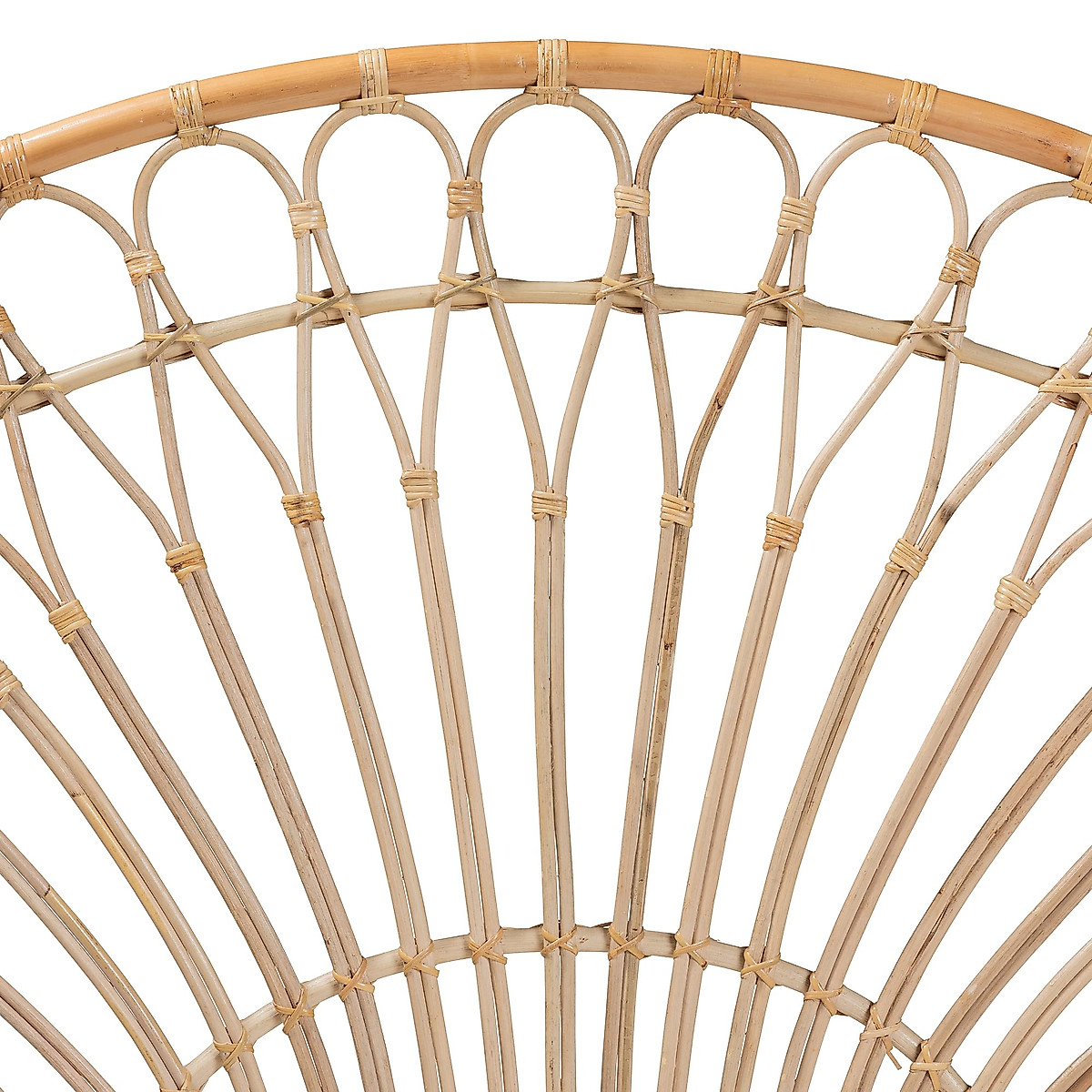 Baxton Studio Devereaux Natural Rattan Standalone Headboard, King