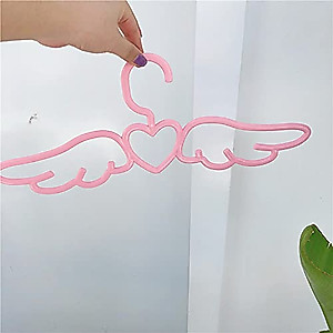 MBVBN 5Pcs Kawaii Clothes Hanger Kawaii Plastic Hangers Pink Clothes Hangers Kawaii Room Decor (5PCS Pink)