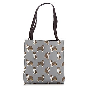 Red Tri Aussie Mom Australian Shepherd Dog Lovers Tote Bag