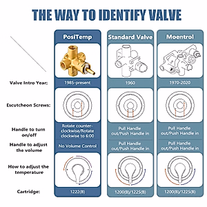 T2901BL Shower Lever Handle Replacement Compateble with Moen T2901BL Gibson Posi-Temp Valve Trim Kit, Chrome Shower Trim Kit Shower Lever Handle (#2510 Valve Required) (Black)