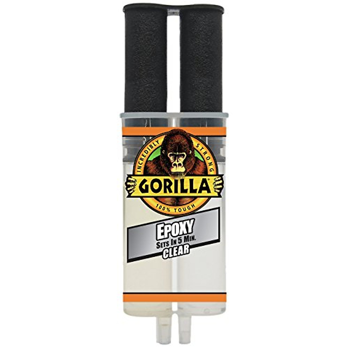 Gorilla 2 Part Epoxy, 5 Minute Set, .85 ounce Syringe, Clear, (Pack of 4)