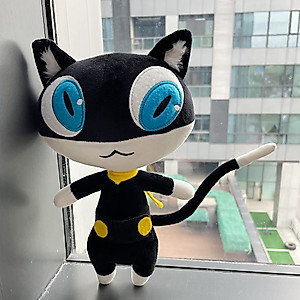 Hotiego 11.8" Cat Plush Toys Figures Blact Cat Dolls Plushie Stuffed Plushies Cosplay Props for Game Fans