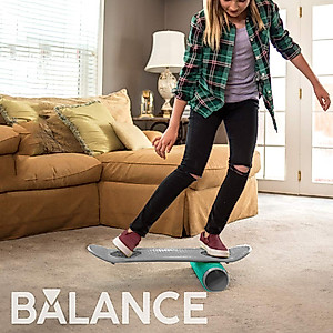 MORFBOARD Balance Xtension, Roller Board Extension for Exercise, Athletic Training and Board Sports, Includes 2 End Block Extensions and 1 Roller, Deck Sold Separately, QUANTUM (mint-gray)