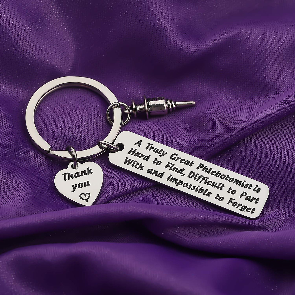 LQRI Phlebotomist Gifts Nurse Gifts Phlebotomy Keychain A Great Phlebotomist is Hard To Find