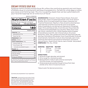 Augason Farms Creamy Potato Soup Mix Can, Emergency Food Supply, Everyday Meals, 36 Servings