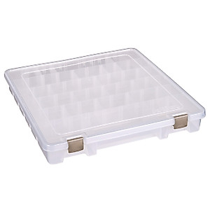 ArtBin 9101AB Super Satchel Slim with Removable Dividers, Art & Craft Organizer, [1] Plastic Storage Case, Clear