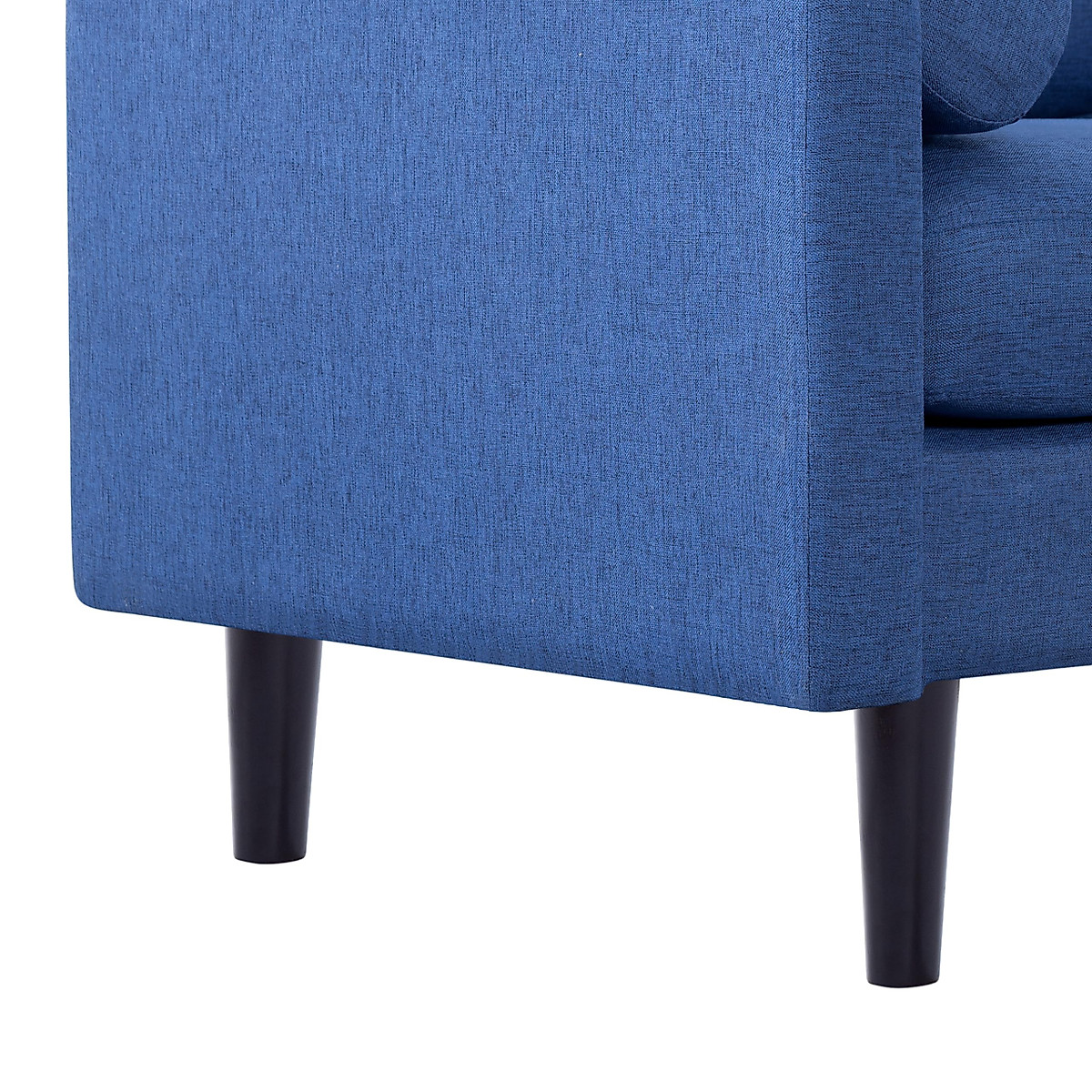 Eafurn L Shaped Sectional Sofa with Reversible Chaise Lounge, 3 Seater Convertible Corner Couch with Rubber Wood Legs, Modern Fabric Sofa&Couches for Living Room, Apartment and Small Space