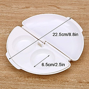 YYYFEI Easy Egg Breakfast Set,Microwaveable Microwave Omelet Pan and 2 Cavity Egg Poacher Set BPA Free Plastic Quick Egg Maker