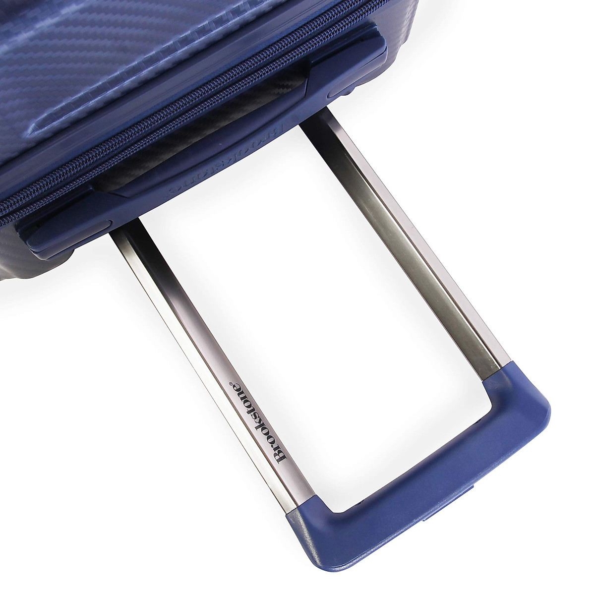 Brookstone Luggage Keane Spinner Suitcase, Metallic Blue, Carry-On