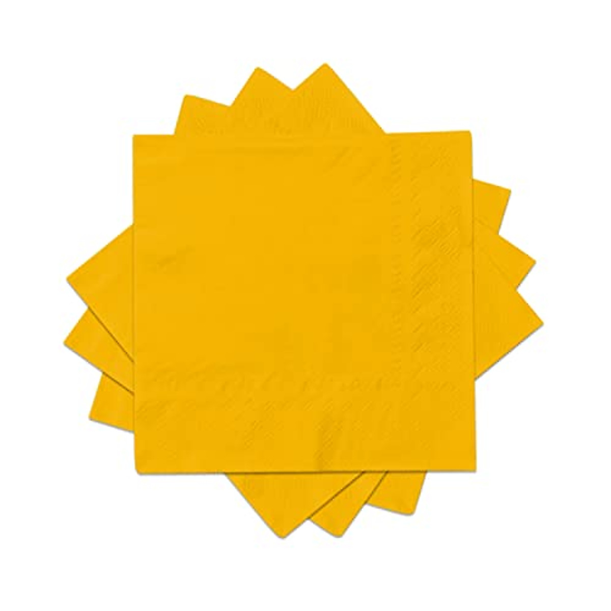 Cocktail Napkins 3-ply 80PCS Yellow Beverage Napkin Disposable Paper Cocktail Napkins Dinner Napkins for Birthday Graduation Party Restaurant Bar Picnic