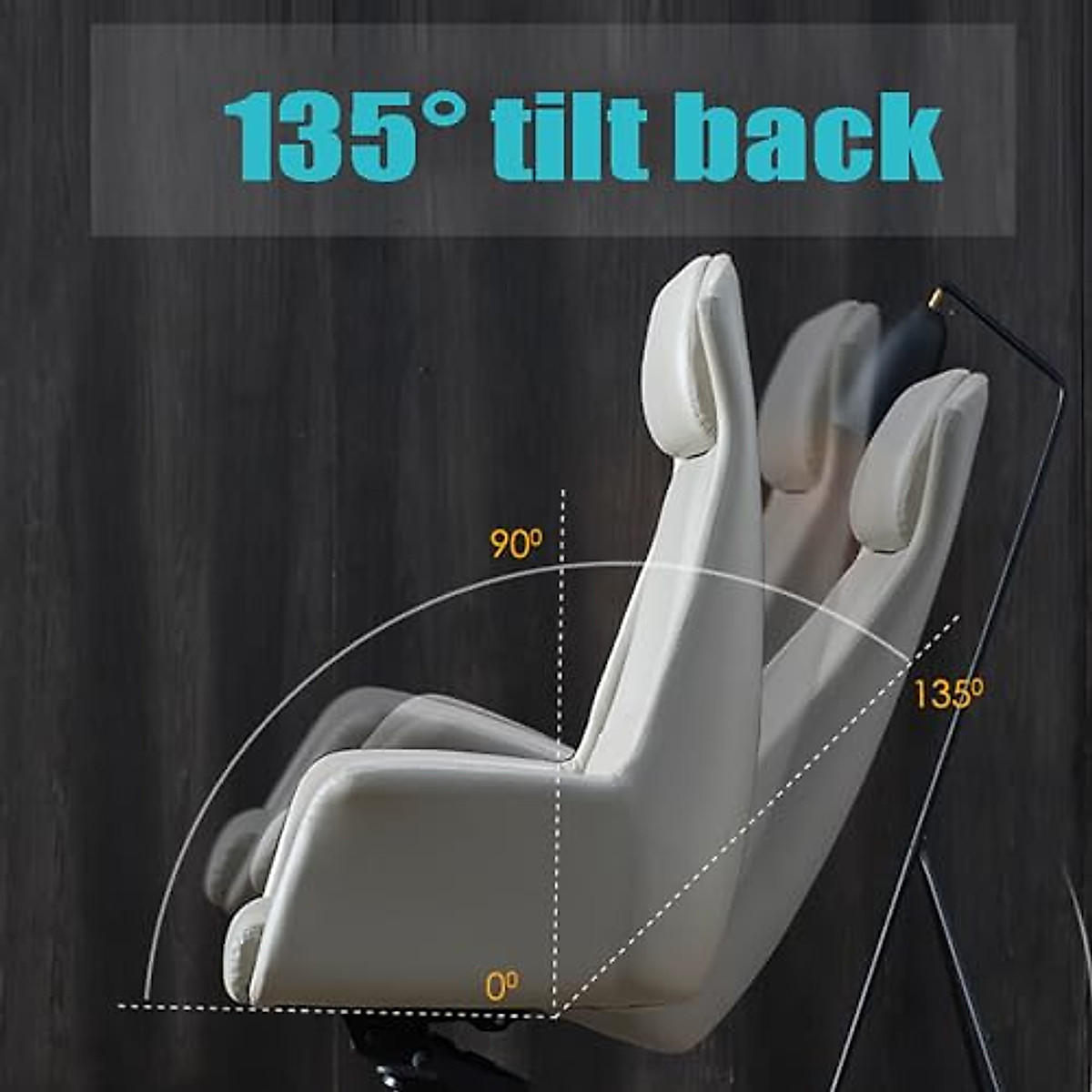 FrYsky Home Office Desk Chairs, Swivel Chair Light Luxury Leather Office Computer Executive Office Comfortable Height-Adjustable Swivel Chair (Color : Dark Brown)