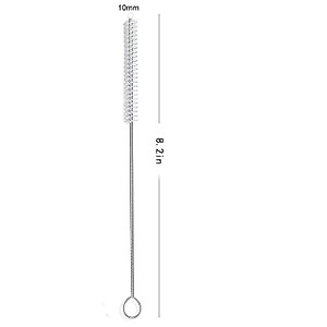 Straw Brush, Nylon Pipe Tube Cleaner 8.2-ihch X 2/5-inch Set of 10