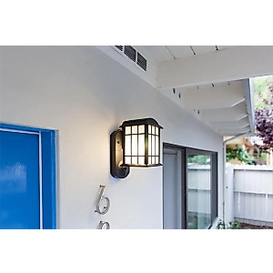 KUNA Craftsman Camera Porch Light - Outdoor Light with Video Camera, iOS/Android App Controlled, Push Notifications, Security & Alarm