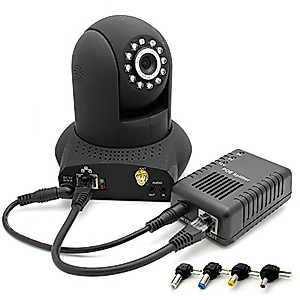 Amcrest Active PoE Splitter Adapter, IEEE 802.3af compliant, Up To 100 meters, 5V / 12V Output