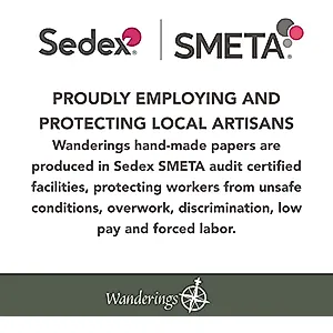 Wanderings A4 Handmade Blank White Deckle Edge Paper - Pack of 50 - Watercolor/Mixed Media Cotton Sheets - Paintings, Drawings, Letters, Stationery - Thick 150 GSM - Large Size 8.25x11.7”