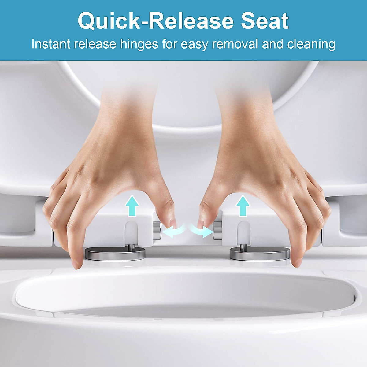 HOROW HWMT-8733U Small Compact One Piece Toilet, Power Dual Flush Toilet For Bathroom, Water Saving Toilet With Soft Closing Seat, Quick Release & UF Seat, White Toilet Bowl, 12'' Rough-in