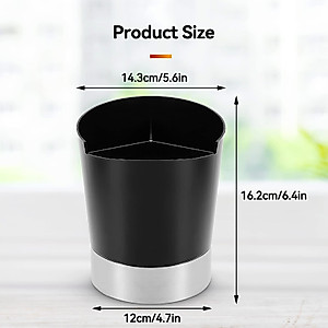 Straw Holder for Countertop, 3 Grid Stainless Steel Straw Dispenser Drinking Straw Dispenser Coffee Stirrers Holder Forks Spoon Organizer for Coffee Bar Kitchen Party