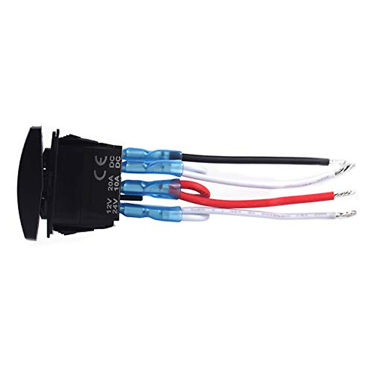 Xislet 7-Pin Winch Rocker Switch Replacement for Polaris UTV ATV RZR 800 900 XP 1000 Turbo Ranger General 1000 Momentary Winch in/Out with Jumper Wires and Instruction (12/24V DPDT Blue)