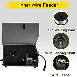 VEVOR MIG TIG MMA Welder 200A Welding Machine 6 in 1 Combo Aluminum Welding Machine 110/220V Portable Flux Core Welder Automatic Wire Feeding Wire Dia. 0.68-1.0 MM w/1 KG Welding Wire Stick Welder