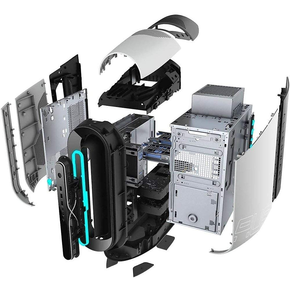 SHOXLAB Support DellAlienware【RTX3080】 Aurora R12 Gaming Desktop PC, 11th Gen i7-11700F(up to 4.9GHz TurboBoost), RTX 3080 10GB Graphics Card, 64GB RAM, 1TB SSD + 2TB HDD, WiFi, Bluetooth, Win10,