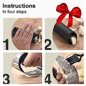 5-Tier Rotating Storage Rack, Fruit and Vegetable Cart, Fruit Basket for Kitchen, Pantry Storage Cart, Rotating Storage Rack, Rotating Storage Shelf, Fruit Rack with Wheels + Free Garlic Press Mincer