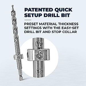 Kreg KPHJ720 Pocket-Hole Jig 720 - Durable Kreg Pocket-Hole Jig - Easy Clamping & Adjusting - For Materials 1/2" to 1 1/2" Thick