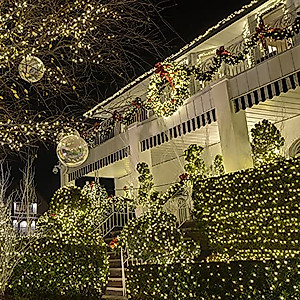 Twinkle Star 2 Pack Christmas Clear Outdoor Lights, White Wire 150-count Lights 120V UL Certified Incandescent Mini String Light, Connectable for Xmas Tree Home Patio Holiday Party Garden Decorations