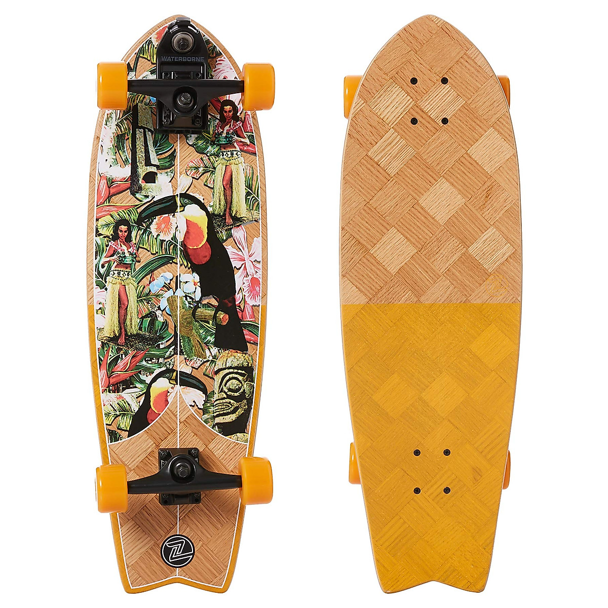 Z-Flex Banana Train Surfskate Fish Longboard, Adults Unisex, Orange (Orange), 31 in