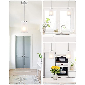 3-Pack White Linen Frosted Glass Lamp Shade, Glass Shade Covers Replacements for Light Fixtures, 1.65 Inch Fitter Globes Lampshades for Chandelier Wall Sconces Pendant Lights Bath Vanity Lights